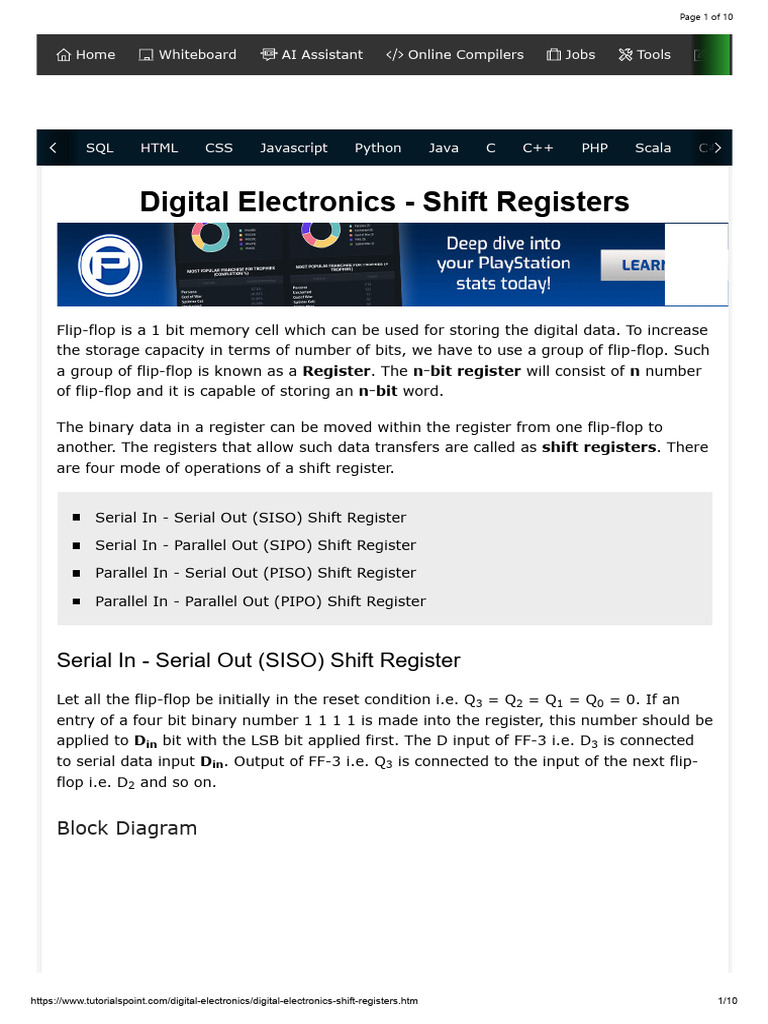 Shift Register | PDF | Computer Data | Digital Technology