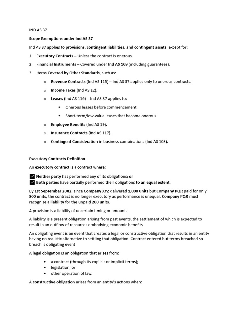 IND As 37 - Provisions, Contingent Liabilities and Contingent Assets ...