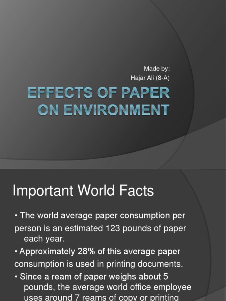 Effects of Paper On Environment | PDF | Carbon Cycle | Paper