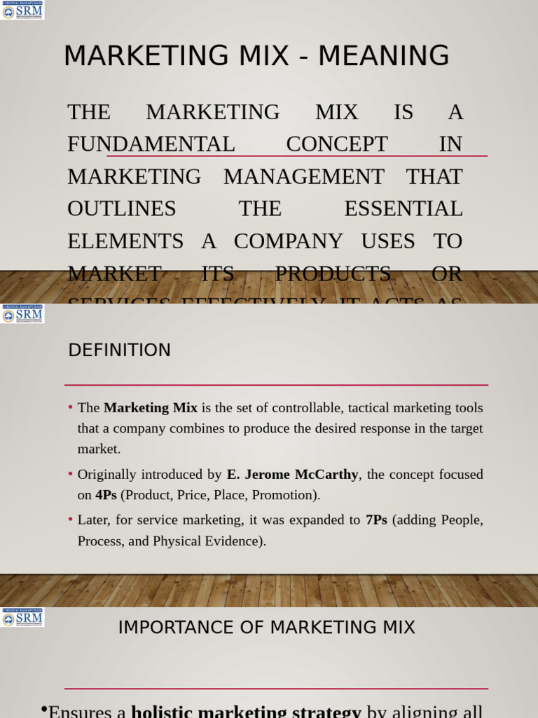 Marketing Mix Meaning | PDF