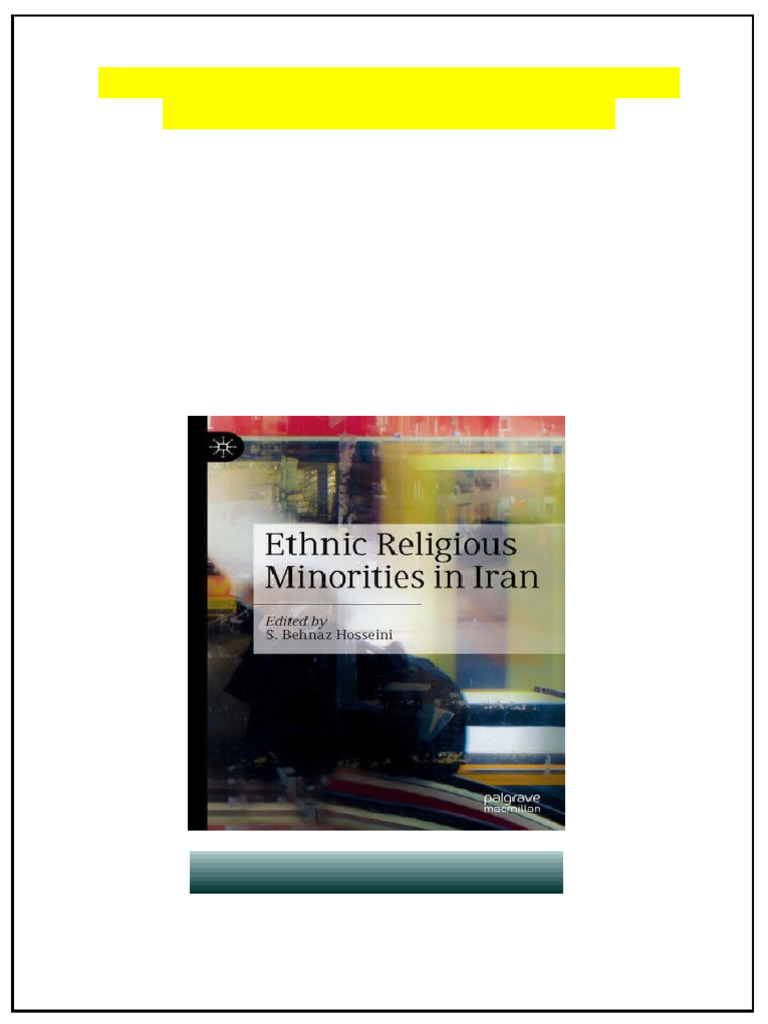 Ethnic Religious Minorities in Iran 1st Edition S. Behnaz Hosseini ...