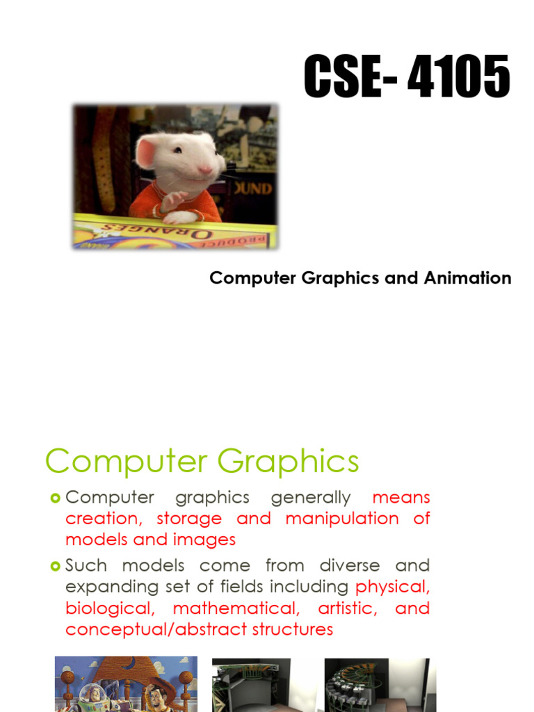 Overview of Computer Graphics and Animation | PDF | Computer Graphics ...