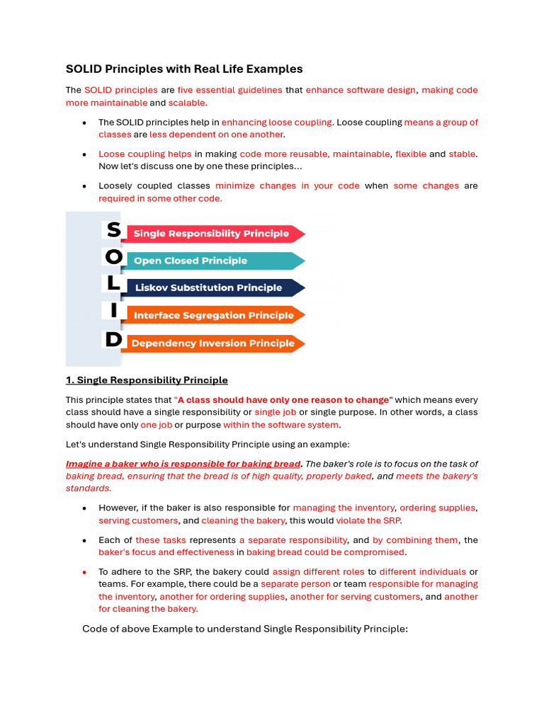 SOLID Principles Explained with Examples | PDF | Inheritance (Object ...