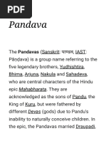 Names of the Five Pandavas | PDF | Mahabharata | Kurukshetra