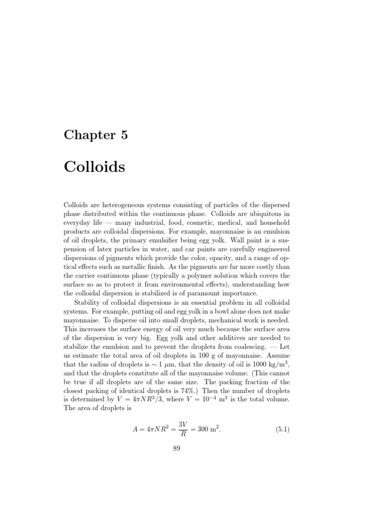 Colloids Brownian Motion | PDF | Colloid | Emulsion