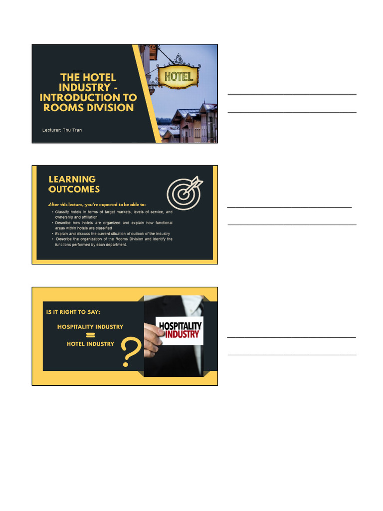 Hotel Classification and Management Overview | PDF | Hotel