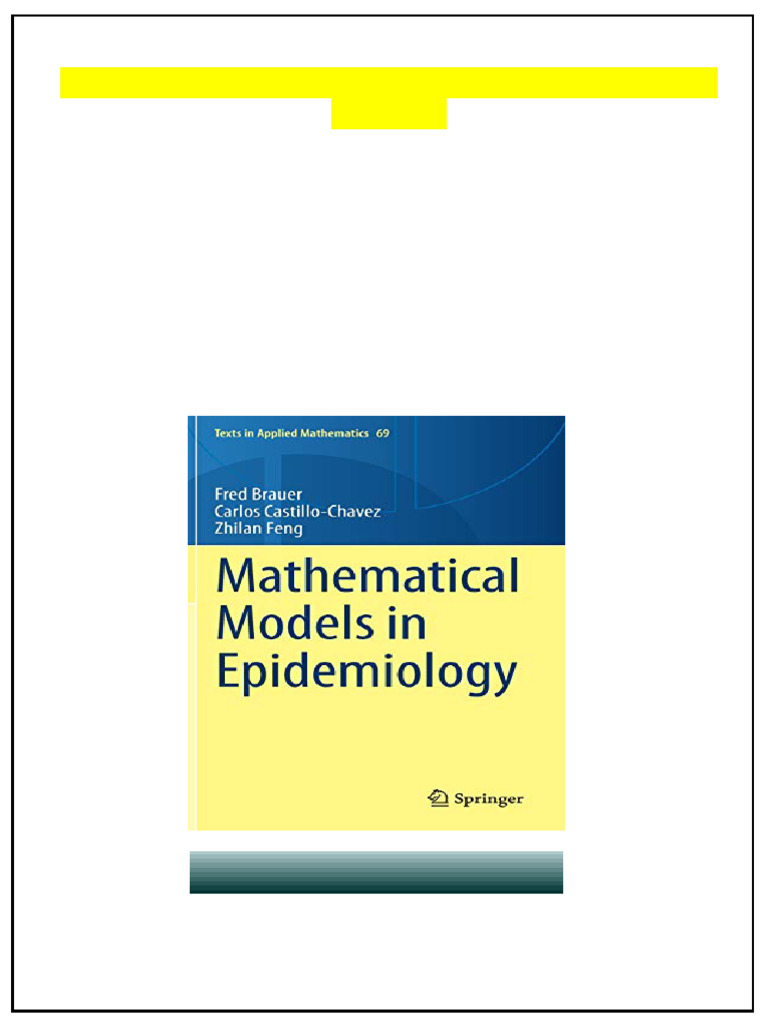 Mathematical Models in Epidemiology Brauer Fred newest edition 2025 ...