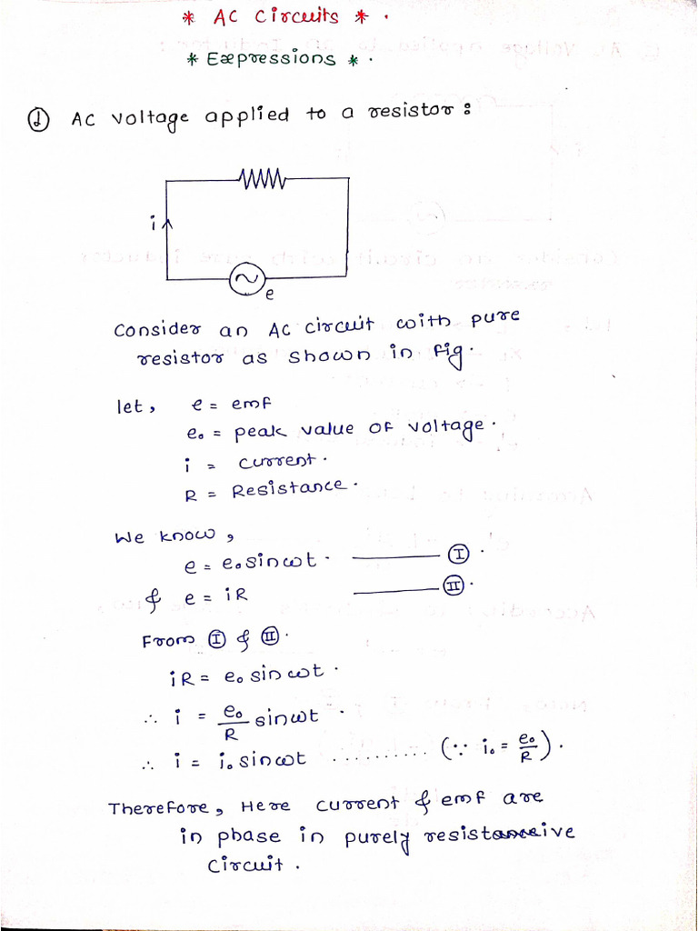 AC Circuit | PDF