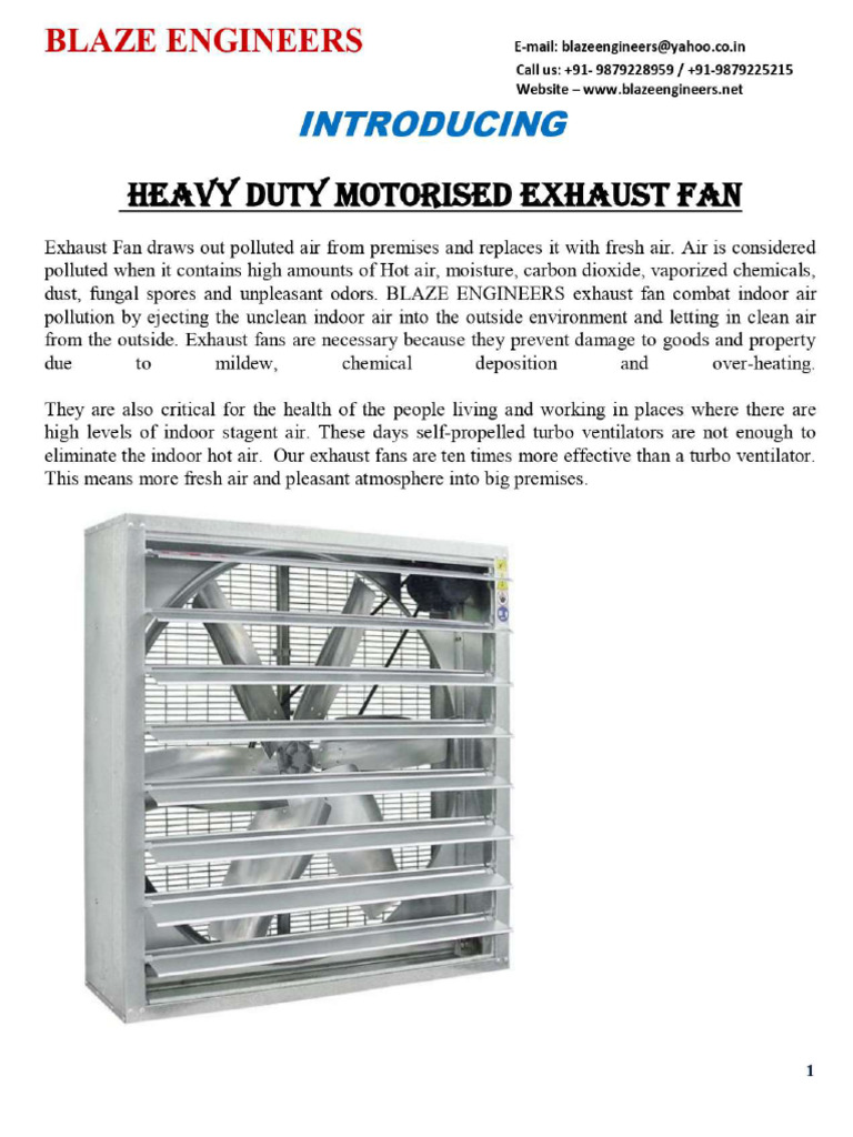 Heavy Duty Exhaust Fan | PDF