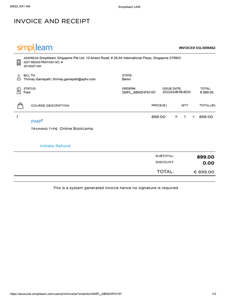 Simplilearn PMP 1 | PDF