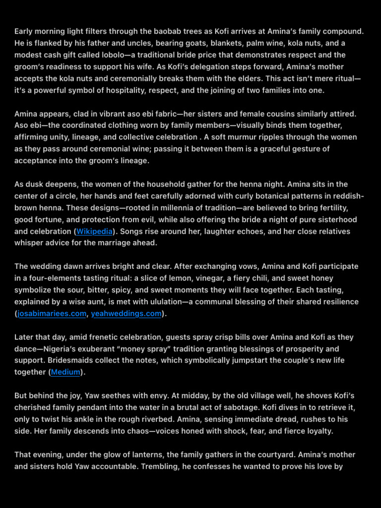 Early Morning Light Filters Through the Baobab Trees as Kofi Arrives… | PDF