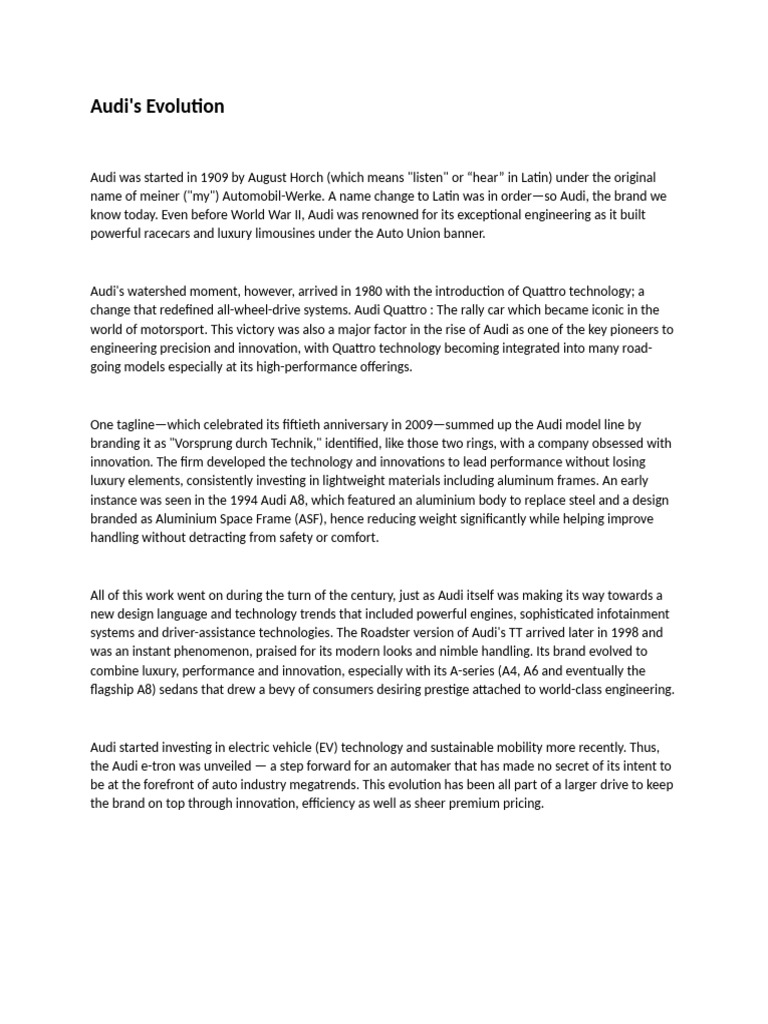 Audi Human Written | PDF | Audi | Green Vehicles