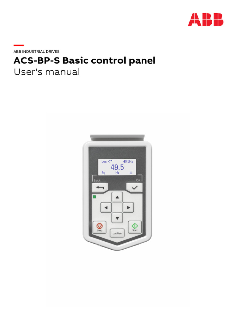 EN - ACS-BP-S - Basic Control Panel - UM - B | PDF | Menu (Computing ...