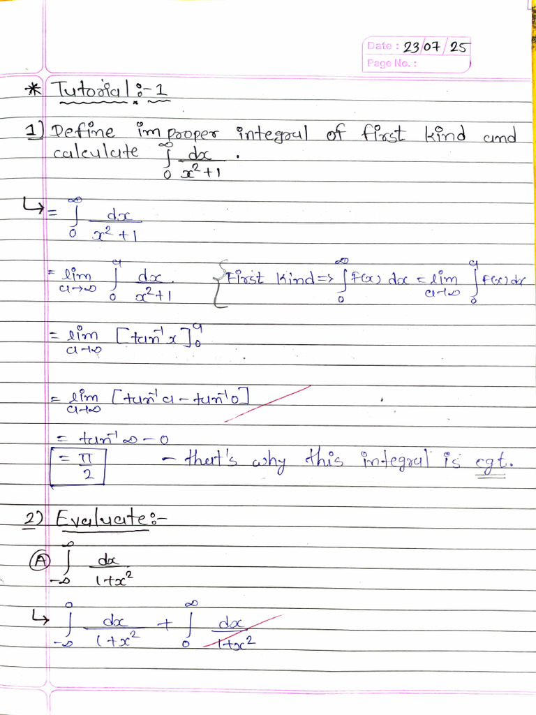 Maths-1 1,2,4 Tutorial | PDF