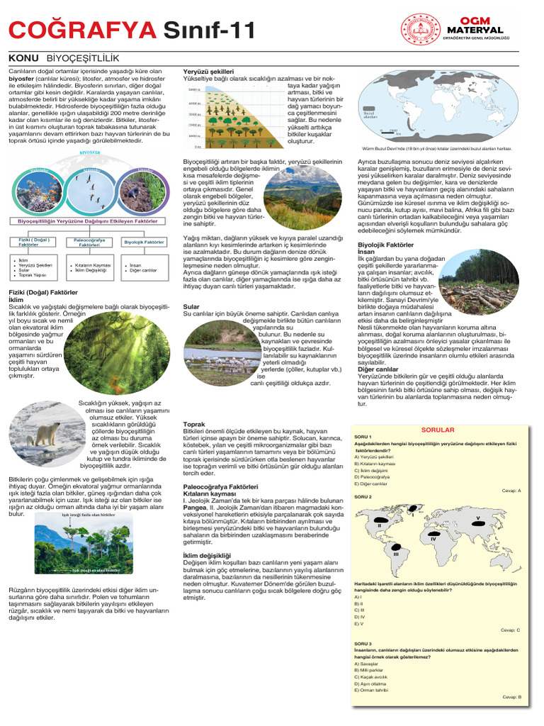 Cografya 1. Unite | PDF