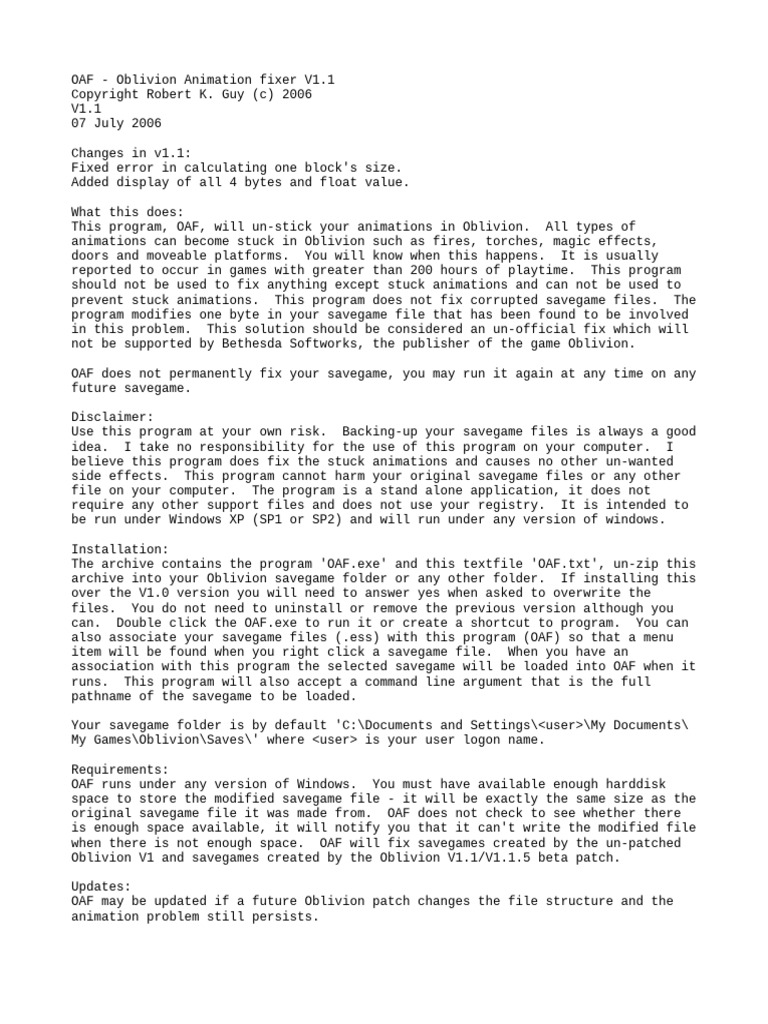 Oaf | PDF | Computer File | Software