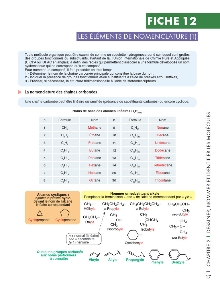 Nomenclature des Alcanes et Cycliques | PDF | Alcane | Hydrocarbures