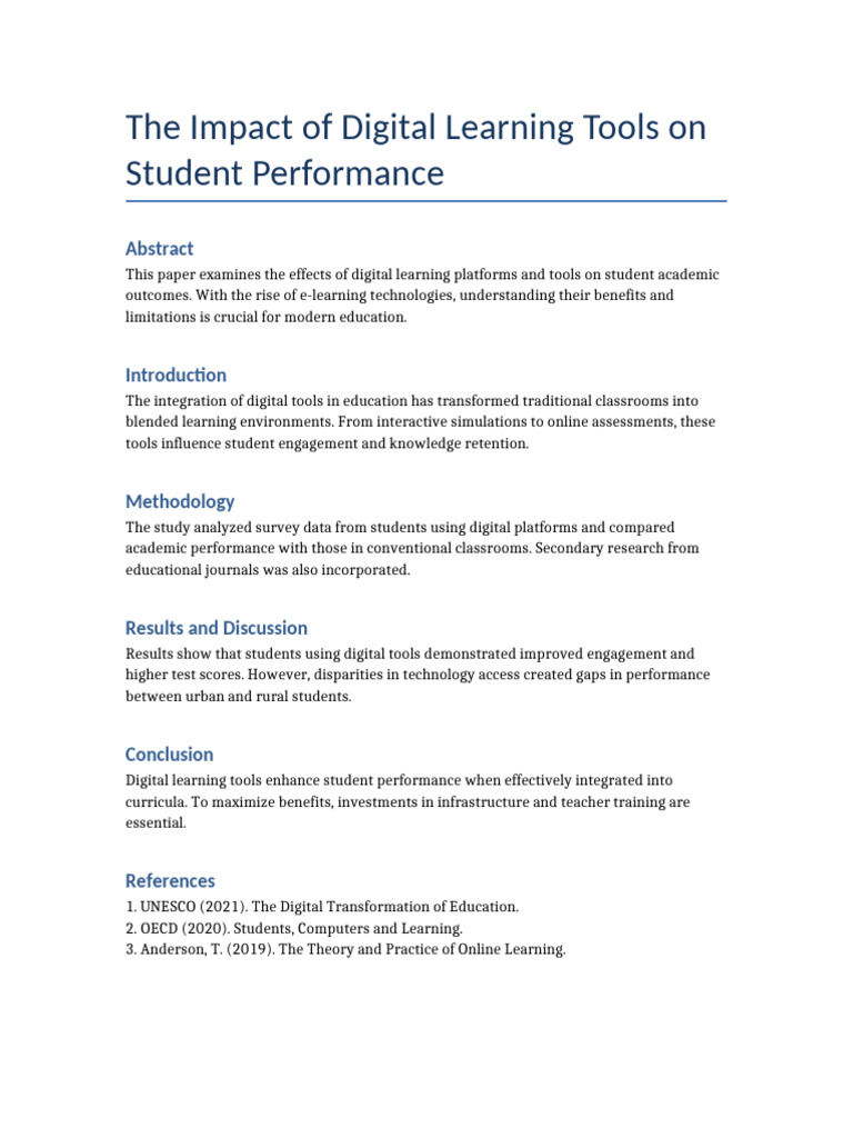 Digital Learning Research | PDF