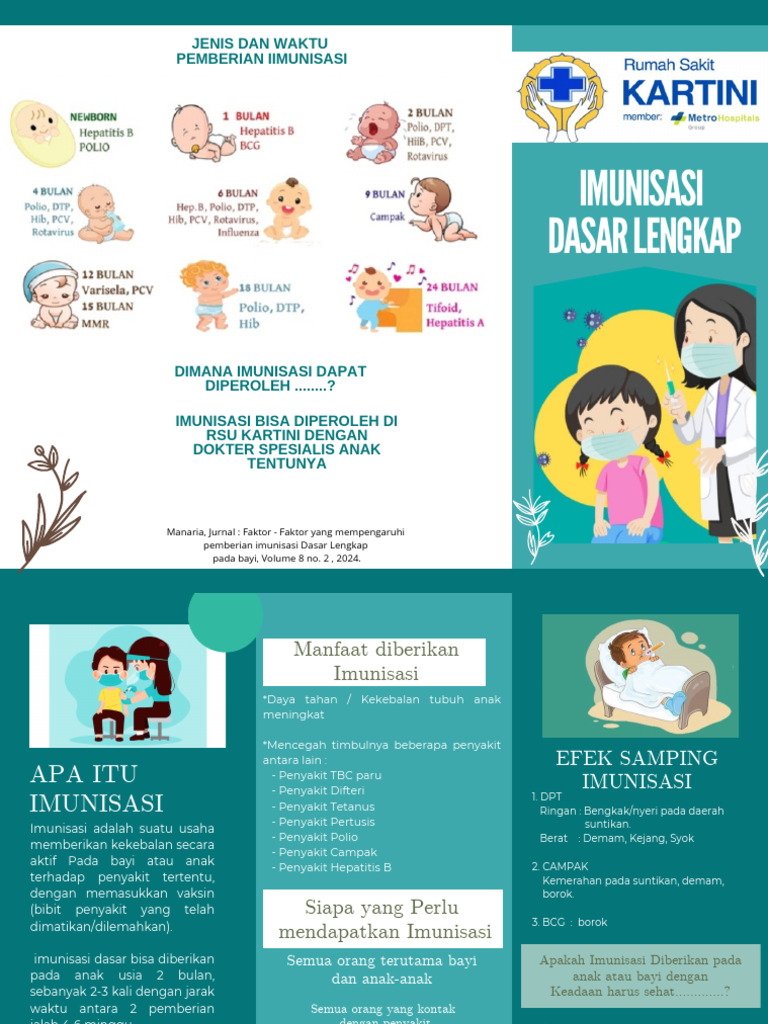 Leaflet Imunisasi Dasar Lengkap-Rawat Jalan | PDF