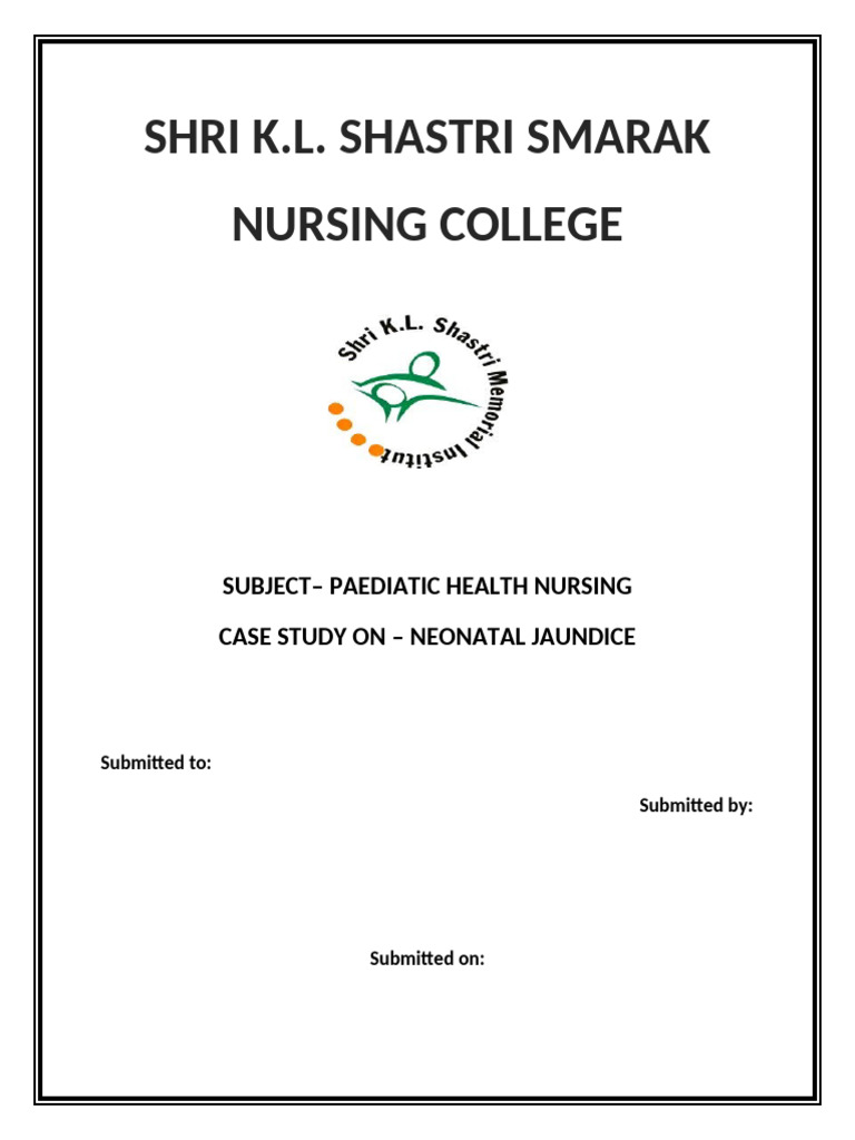 Case Study of Neonatal Jaundice | PDF | Liver | Vein