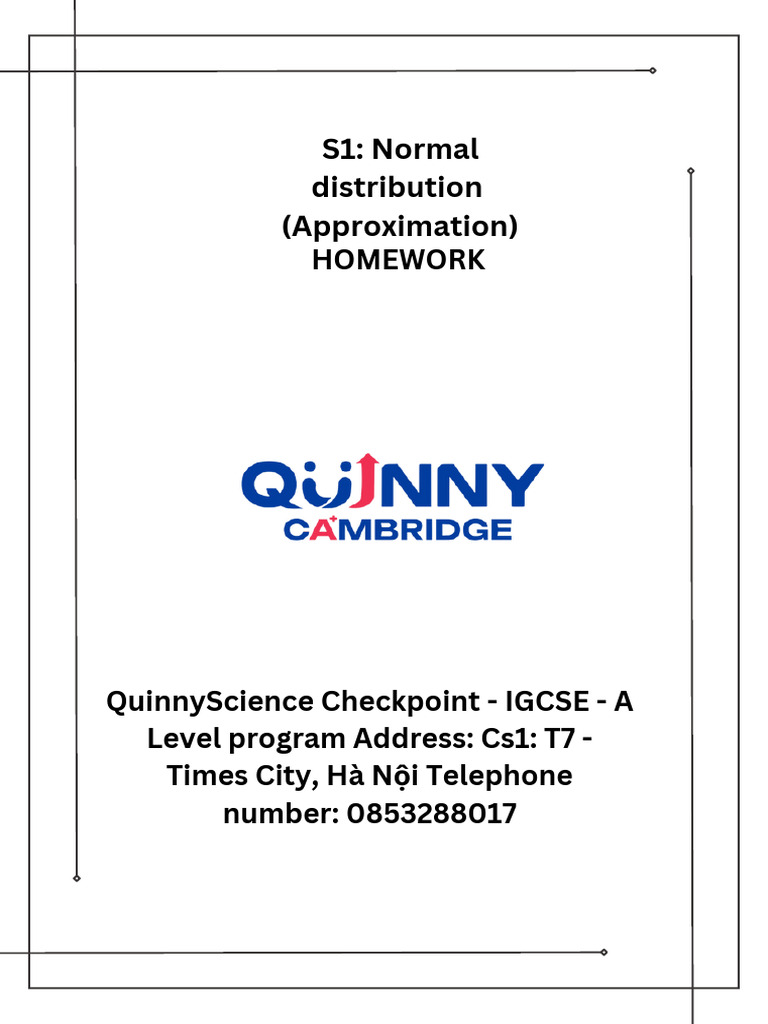 S1 Normal Distribution Approximation | PDF