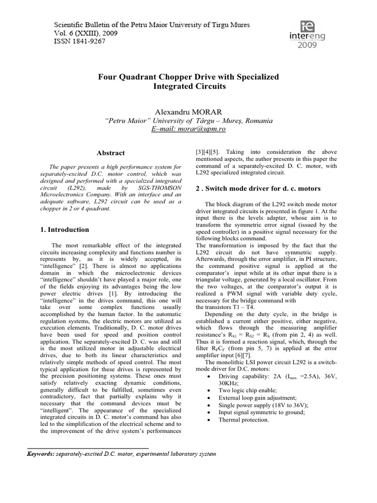 Four Quadrant Chopper Drive System | PDF | Amplifier | Electrical Circuits