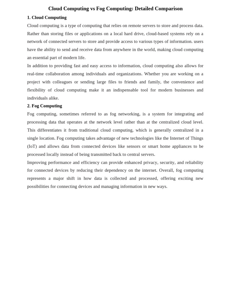 Cloud Computing Vs Fog Computing | PDF