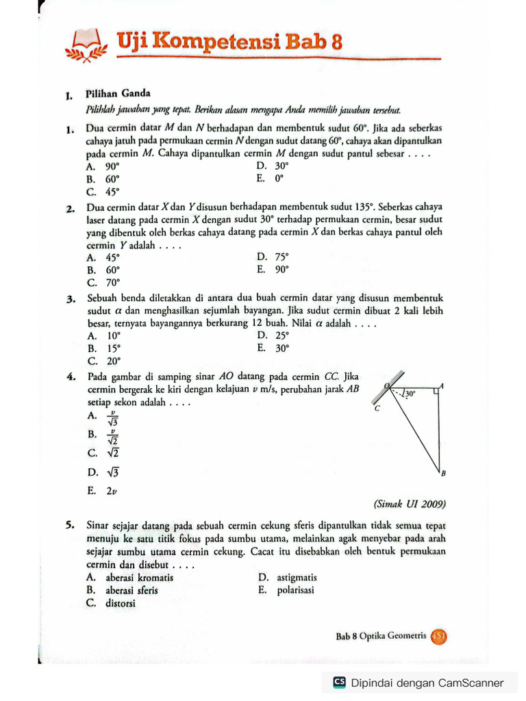 Soal-Soal Optik Geometris | PDF