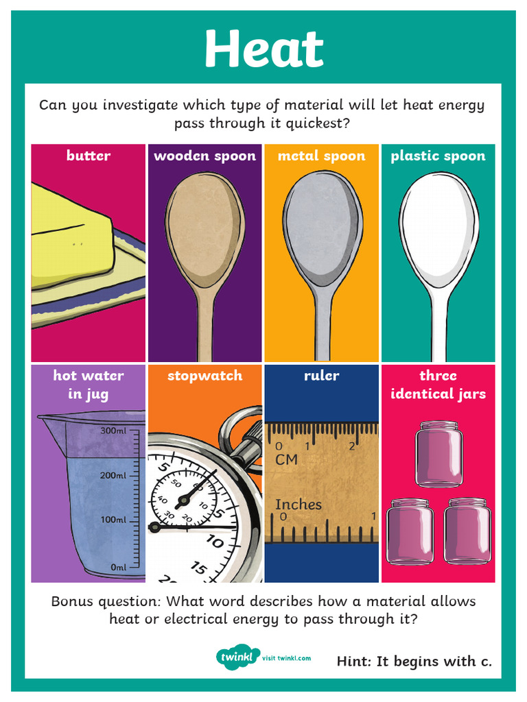 t2 s 997 Science Heat Conduction Investigation Prompt Display Poster Ver 1 | PDF