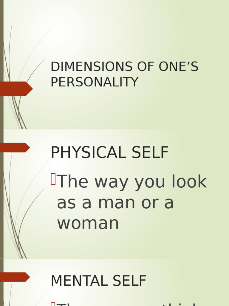 Dimensions of Personal Identity | PDF