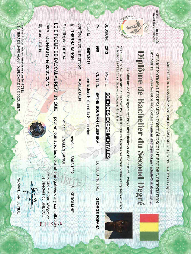 Diplôme Du BAC | PDF