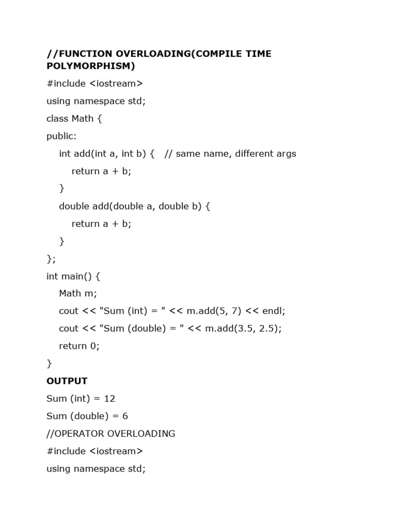 Polymorphism PRG | PDF