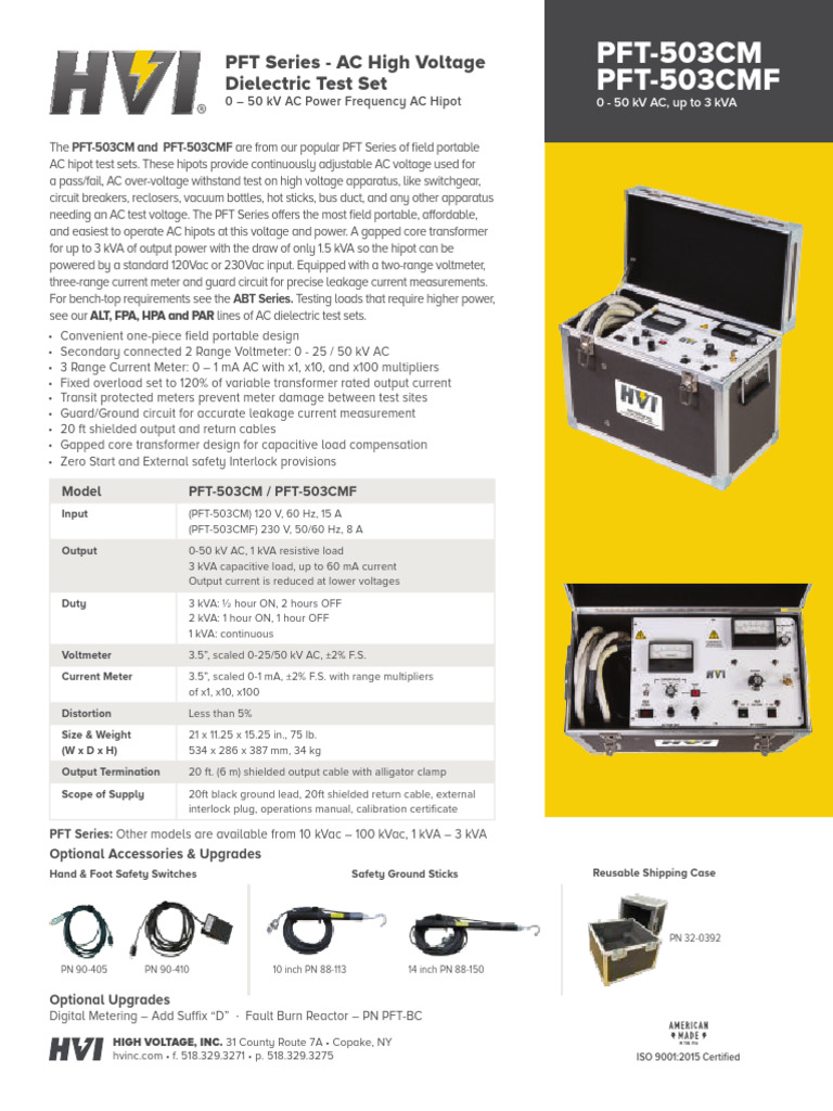 PFT-503CM 2019 | PDF | Alternating Current | Transformer