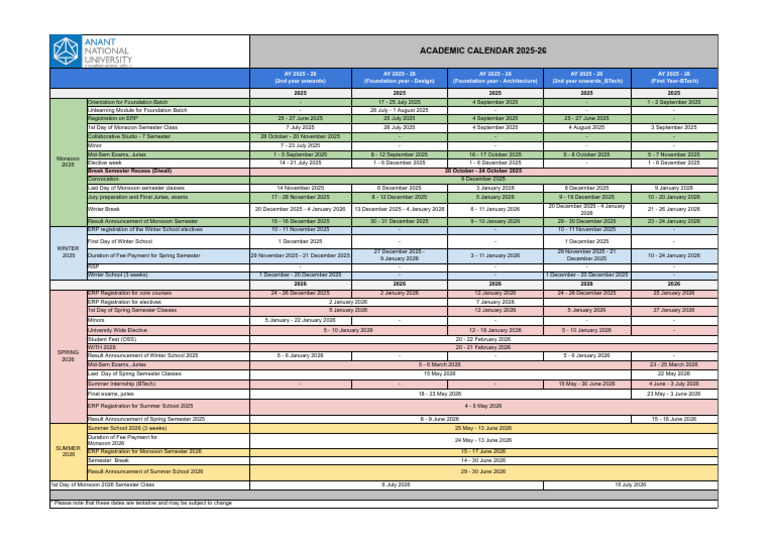 Academic Calendar - 2025 26 | PDF | Academic Term | Social Institutions