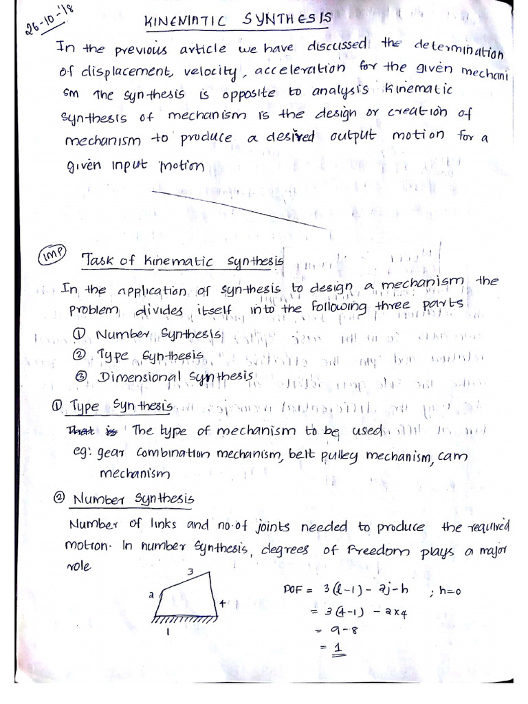 MOM Kinematic Synthesis | PDF