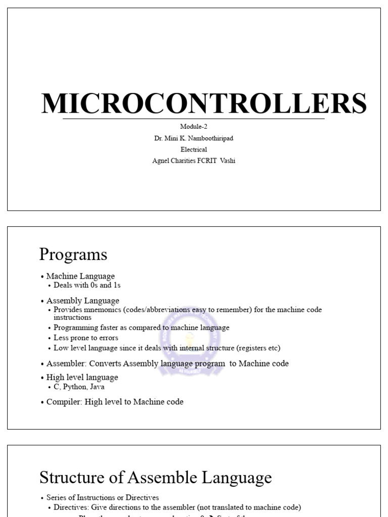 Lecture-2 Module-2 Arithmetic Instructions | PDF | Assembly Language | Computer Hardware