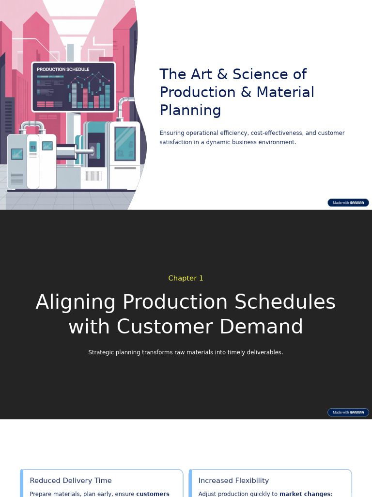Production & Material Planning Guide | PDF | Supply Chain | Inventory