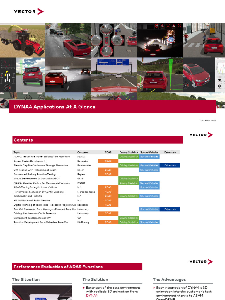 DYNA4 ADAS Testing and Simulation Overview | PDF | Simulation | Vehicles