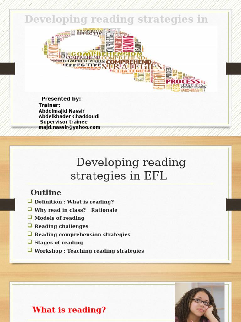 EFL Reading Strategies Development Guide | PDF | Reading Comprehension ...