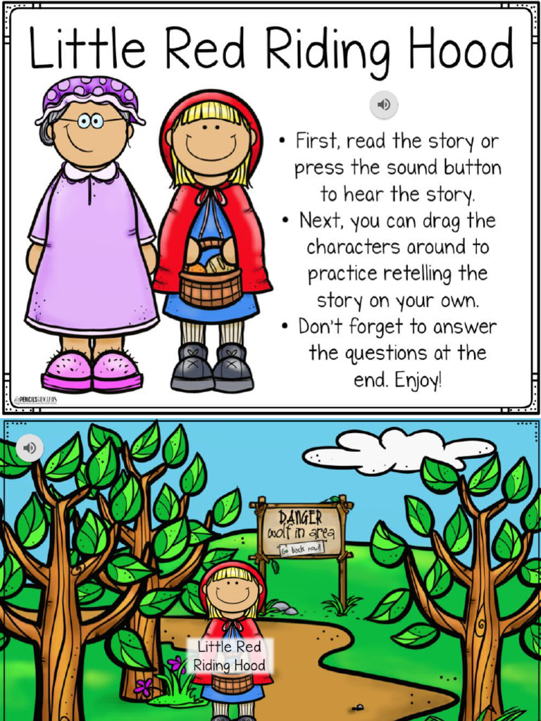 Little Red Riding Hood Interactive Slides | PDF