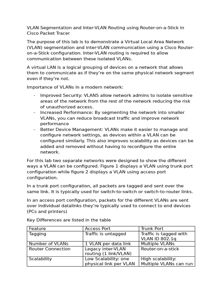 VLAN Segmentation and Inter | PDF | Computer Network | Internet Protocols