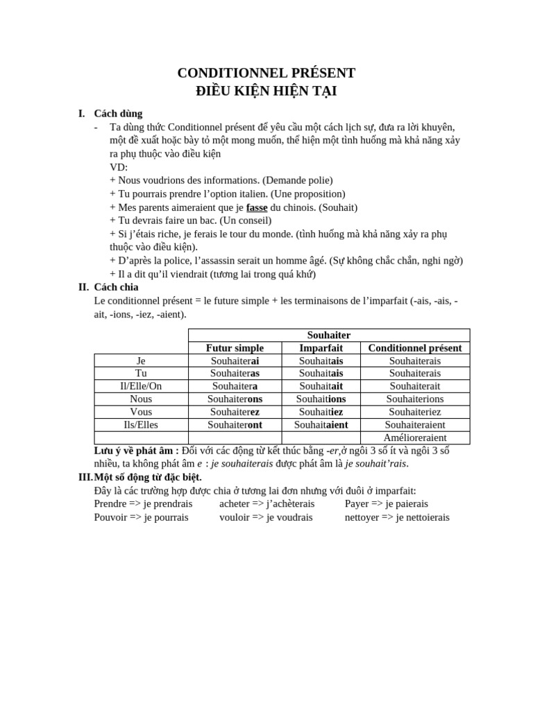 Conditionnel | PDF