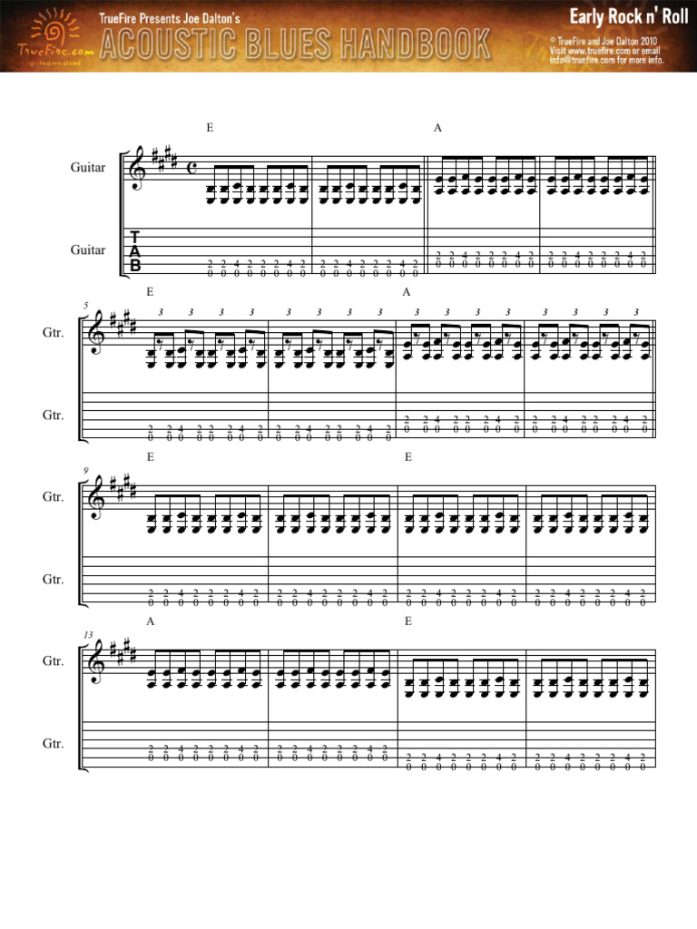 Early Rock N' Roll - Rhythm Pattern | PDF | La música rock | Musica Popular