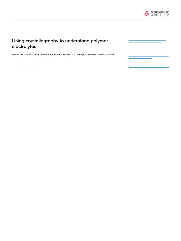 Yuri G Andreev 2001 J. Phys. Condens. Matter 13 8245 | PDF | Salt ...