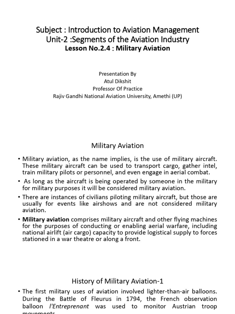Overview of Military Aviation | PDF | Military Aviation | Aviation