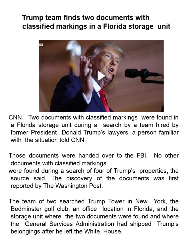 CNN Article Trump Document Search JForrest English Training | PDF