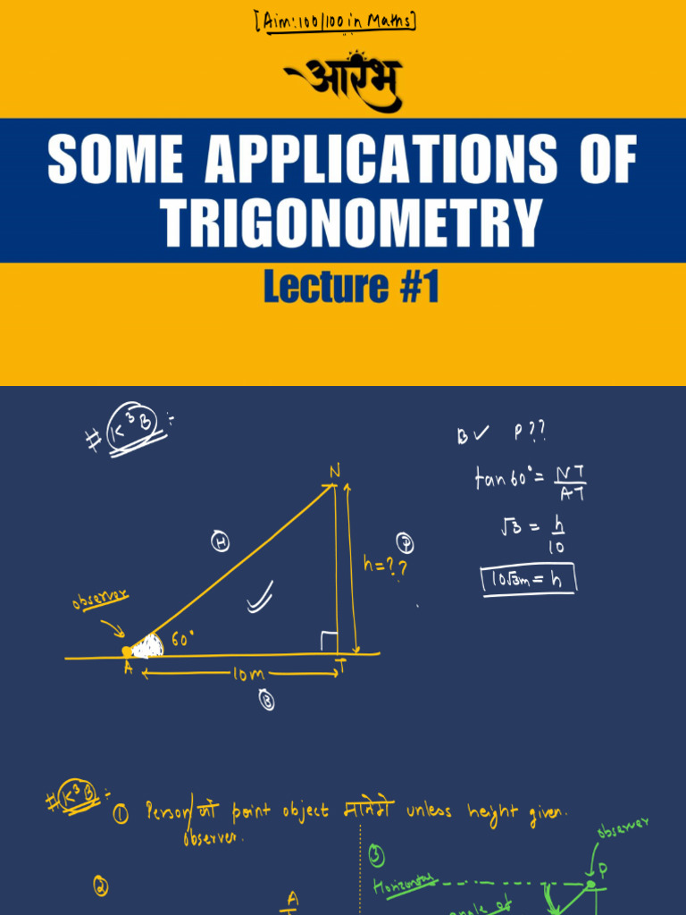 Some Application of Trigonometry | PDF