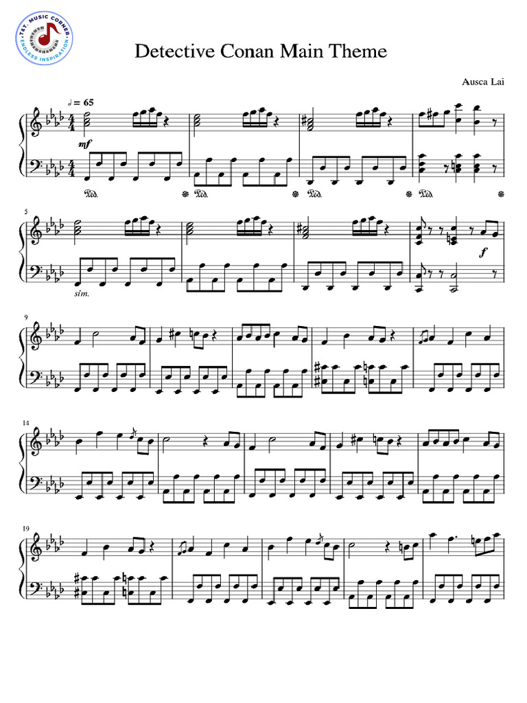 Detective Conan Main Theme (Easy) | PDF