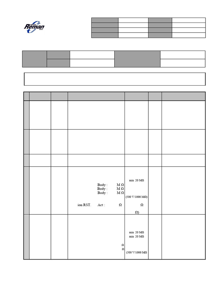 Alternator Assembly Check Sheet Guide | PDF | Electrical Connector ...
