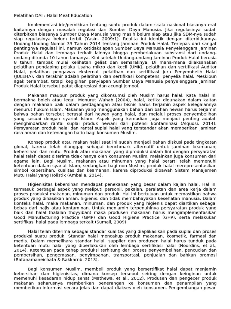 Pelatihan DAI YDSF Juleha Indonesia Jatim | PDF